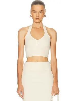 Wardrobe.NYC Knit Halter Top - Cream