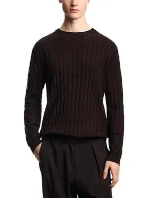 Emporio Armani Regular Fit Geometric Jacquard Sweater - Solid Medium