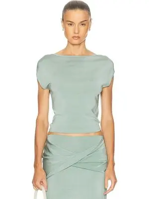 Simkhai Lorra Off Shoulder Top - Sea Glass