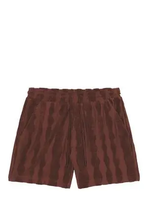 Oas Totem Terry Shorts - Brown