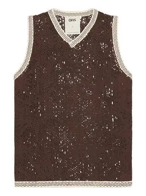 Oas Astrea Orion Crochet Vest - Brown