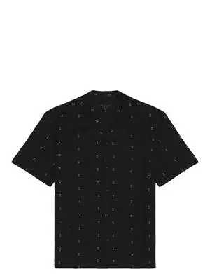 Rag & Bone Rag & Bone Avery Embroiderd Linen Shirt In Black Black