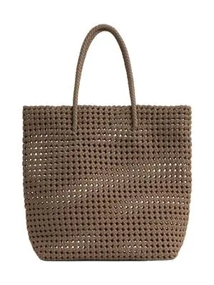 REISS Woven Neoprene Tote Bag - Taupe