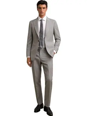 REISS Inspire Slim-fit Wool Suit Trousers - Mid Grey