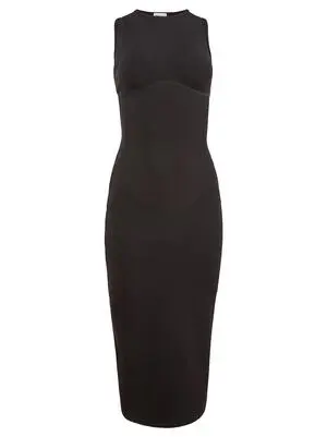 Fleur Du Mal Hourglass Rib Midi Dress - Black