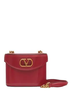 Valentino Garavani Devain Leather Vanity Bag - Rosso V