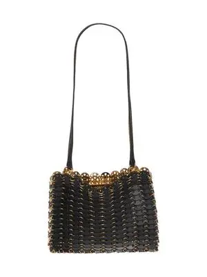 Rabanne Iconic 1969 Leather Shoulder Bag - Black/gold
