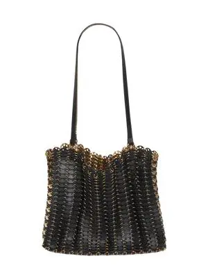 Rabanne 1969 Leather Shoulder Bag - Black/gold