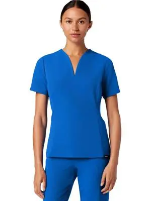 JAANUU Calix 2-pocket V-neck Scrub Top - Royal Blue