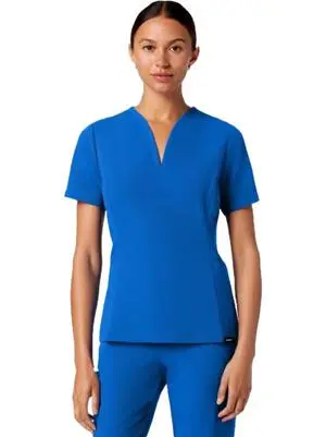 JAANUU Calix 2-Pocket V-Neck Scrub Top Royal Blue