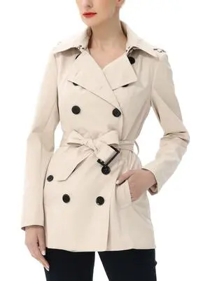 KIMI + KAI Noa Short Trench Coat Biscuit