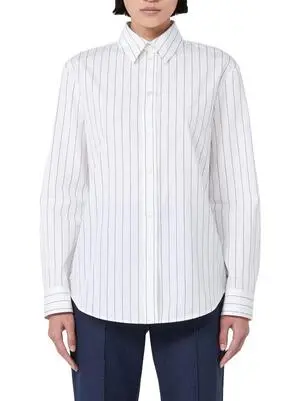 MM BY MAX MARA Effige Cotton Button-up Shirt - White