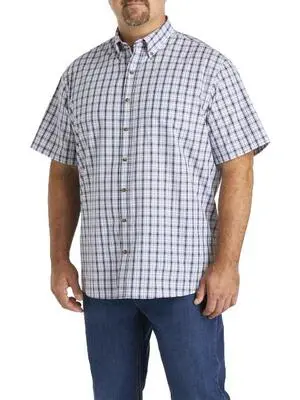 HARBOR BAY BY DXL Big & Tall Easy-care Medium Plaid Sport Shirt - Multi