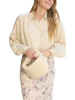 LILY AND LIONEL Marrianne Peter Pan Collar Shirt - Natural