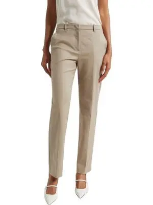 Emporio Armani Stretch Cotton Blend Pants - Sand