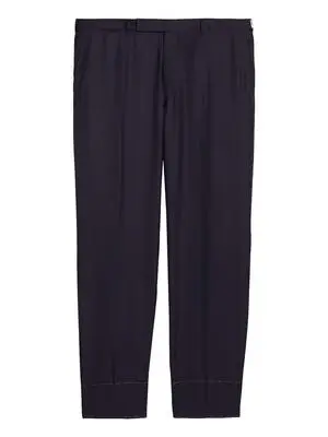 ZEGNA Wool And Silk-Blend Tapered Pants