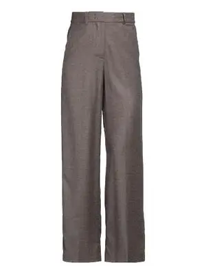 Peserico Wide-leg Flannel Pants - Brown