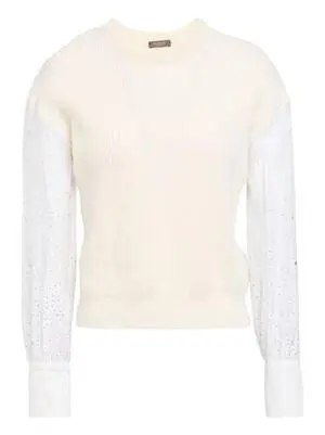 Peserico Cable-knit Sweater With Appliqués - Off White