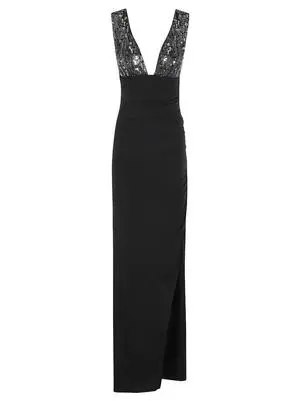 Amen Sequin-embellished Evening Dress - Black