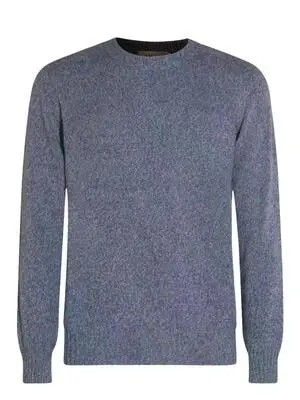 Altea Speckled Crew-neck Sweater - Blue