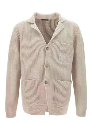 FAY Wool Patch-pocket Cardigan - Neutrals