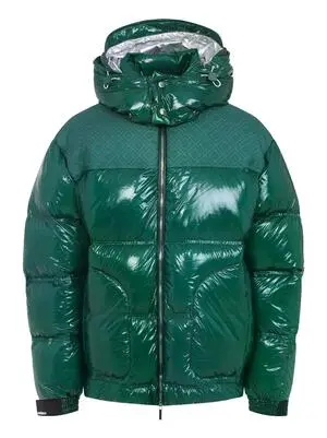 Casablanca Patterned Panel Puffer Jacket - Green
