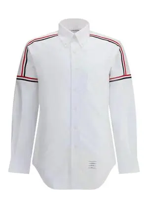Thom Browne Stripe-detail Long-sleeve Shirt - White