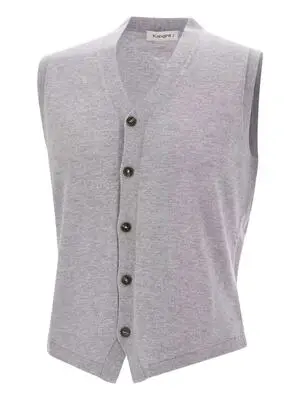 KANGRA V-neck Vest - Blacks And Greys