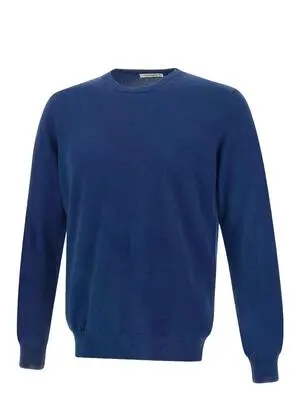 KANGRA Ribbed Crew-neck Sweater - Blue