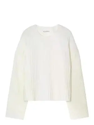 Closed Crew-neck Sweater - White