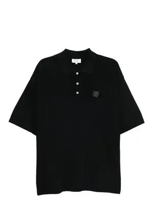 Maison Kitsuné Fox-patch Polo Shirt - Black