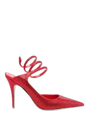 Rene Caovilla 100mm Cleo Pumps - Red