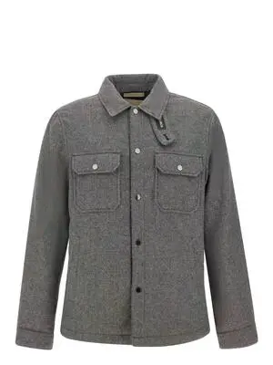 Woolrich Herringbone Chest-pocket Jacket - Grey