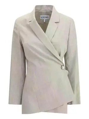 Loewe Asymmetrical Single-button Jacket - Neutrals