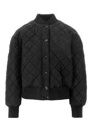 JIL SANDER Quilted Monogram Bomber Jacket