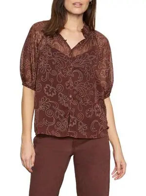 Sanctuary Printed Semisheer Top - Bohemian