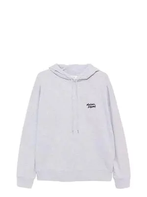 Maison Kitsuné Logo-print Hoodie - Grey