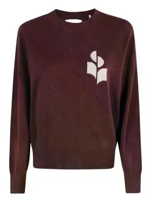 MARANT ETOILE Logo Crew-neck Sweater - Red
