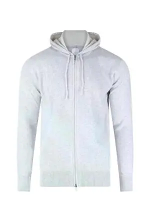 Eleventy Cashmere Zip-up Hoodie - Grey