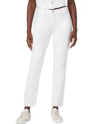 Hudson Jeans Nico Mid-rise Straight Ankle Jean - Spring White