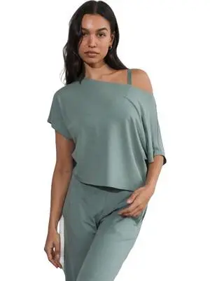 VITALITY Vital Off Shoulder Tee - Thyme