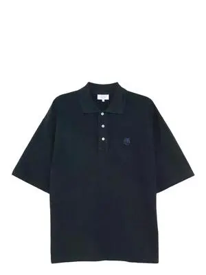 Maison Kitsuné Bold Fox-head Patch Polo Shirt - Blue