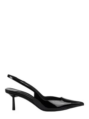 LE SILLA 70mm Amelia Slingback Patent-leather Pumps - Black