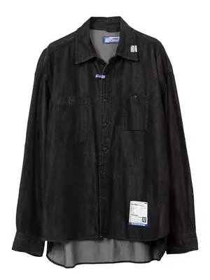 IN･STRU(MEN-TAL). Logo-patch Denim Shirt - Black