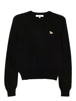 Maison Kitsuné Embroidered-logo Jumper - Black