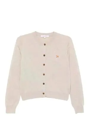 Maison Kitsuné Baby Fox Patch Cardigan - Neutrals
