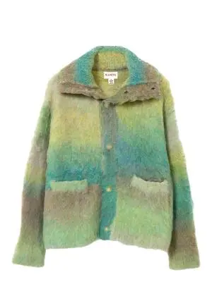 KAMIYA Shawl-collar Knit Jacket - Green