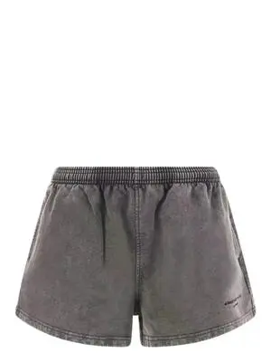 Alexander Wang Embroidered Logo Running Shorts - Grey