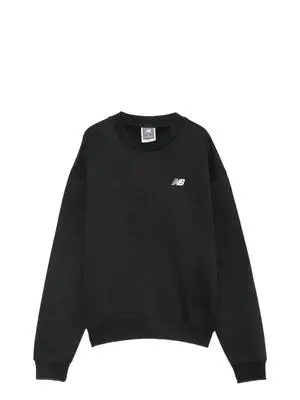 NEW BALANCE Logo-embroidered Crew Neck Sweatshirt - Black