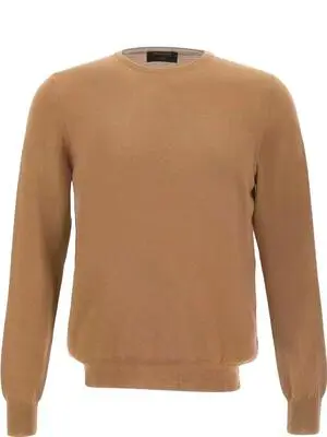 GRAN SASSO Wool Crew-neck Sweater - Brown